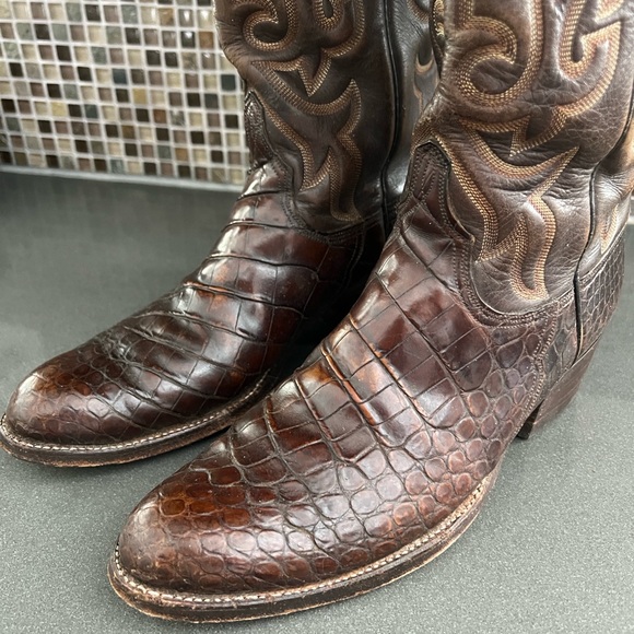 Lucchese | Shoes | Rare Vintage Lucchese San Antonio Alligator Belly ...